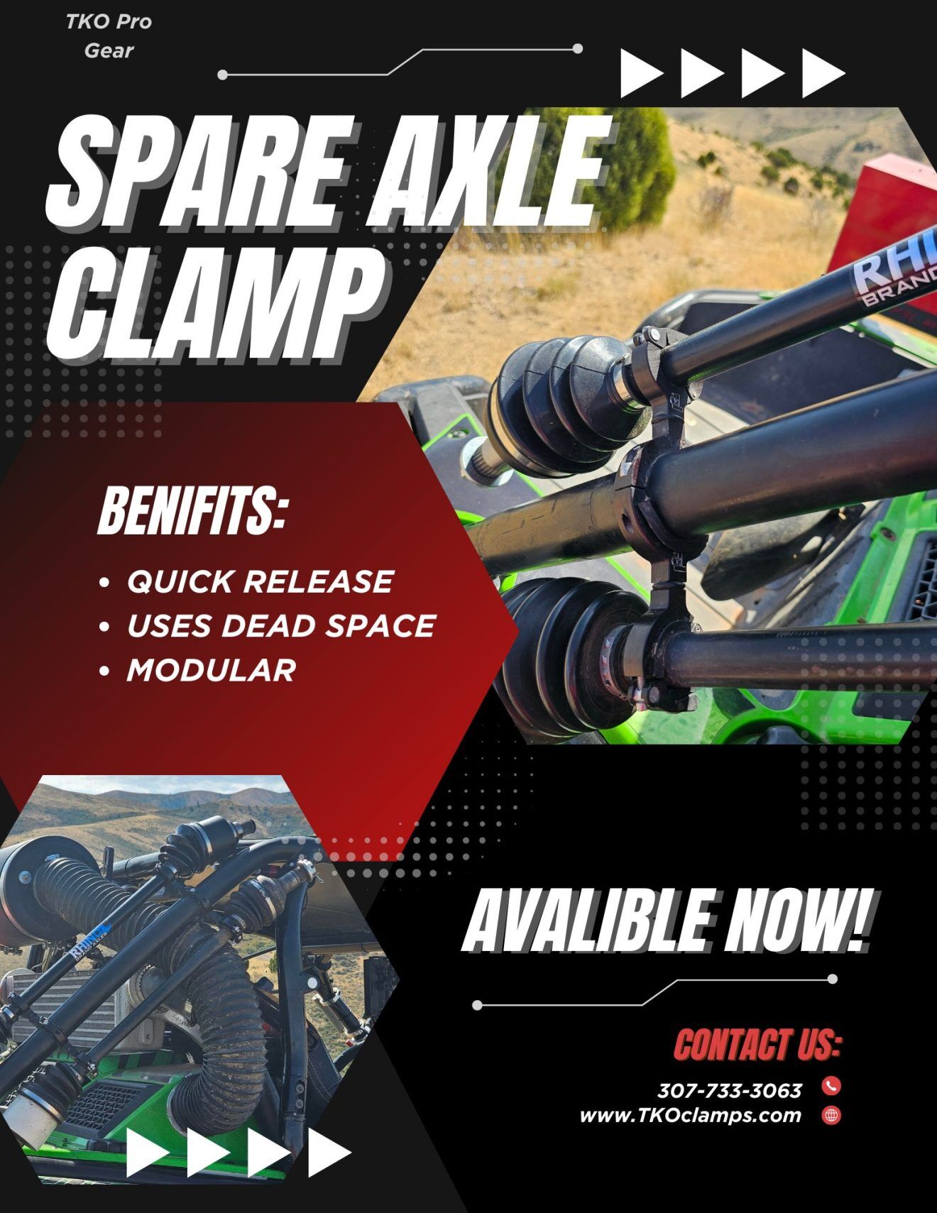 Pro Series Spare Axle/Tie Rod Mounts | TKO Clamps